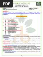 Resources and Development Class 10 | PDF