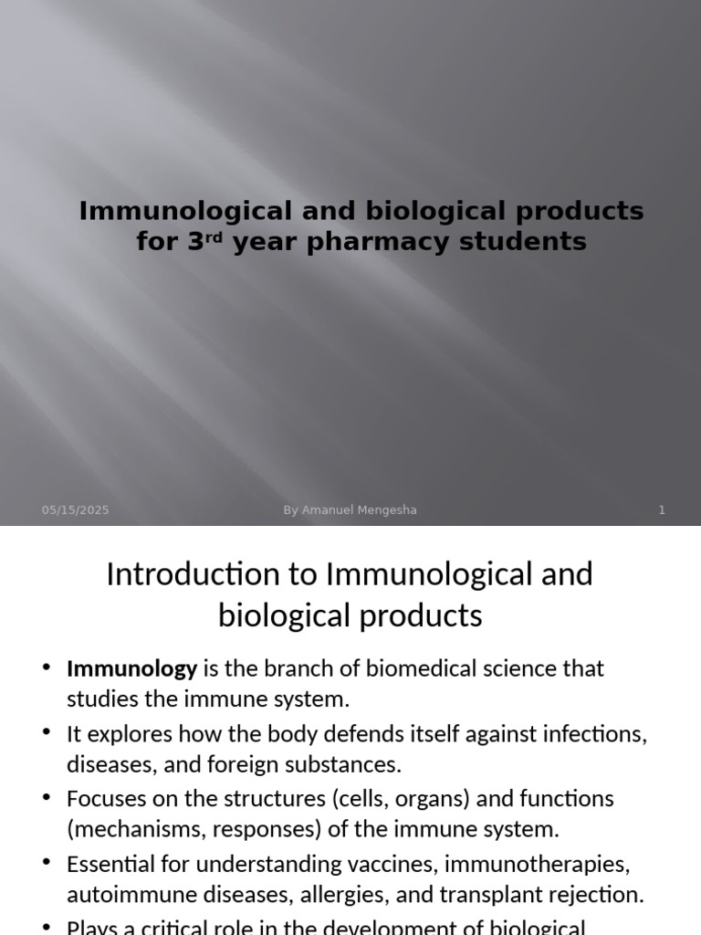 Immunology Basics for Pharmacy Students | PDF | Immune System | T Cell