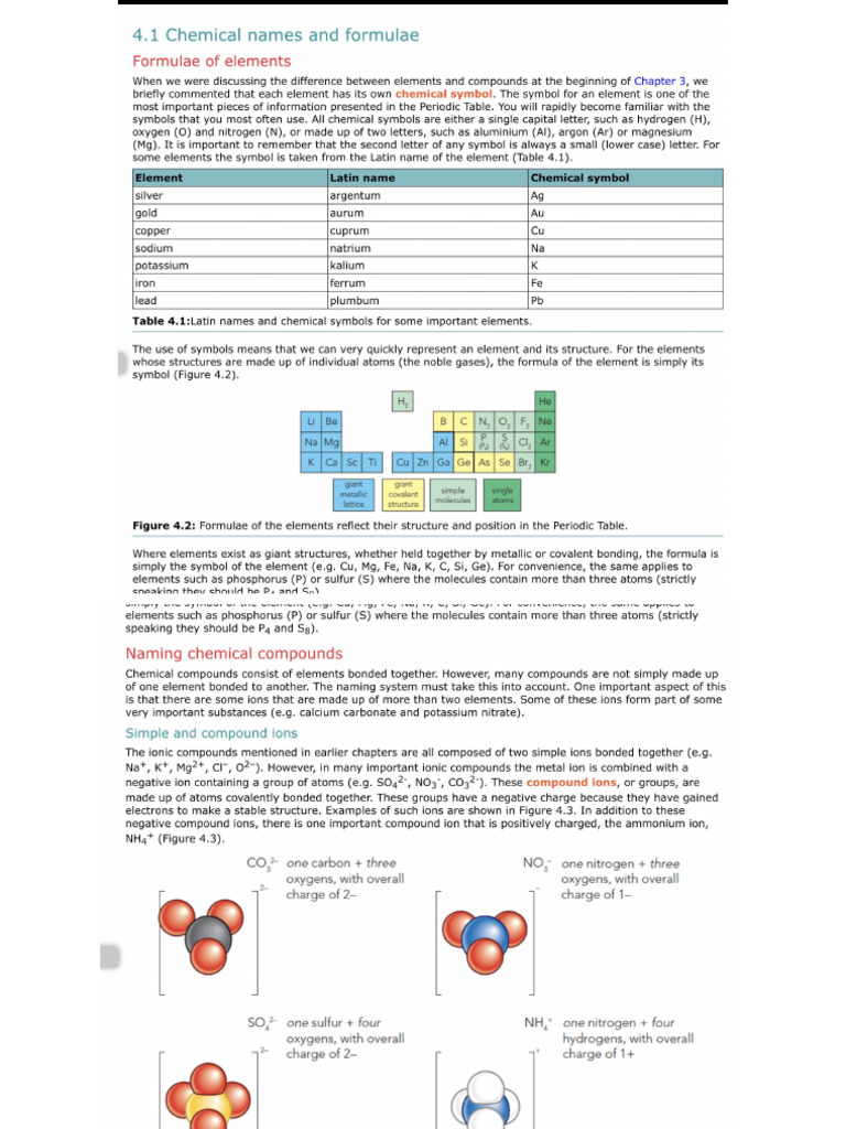 Chemical Formulae and Equations | PDF