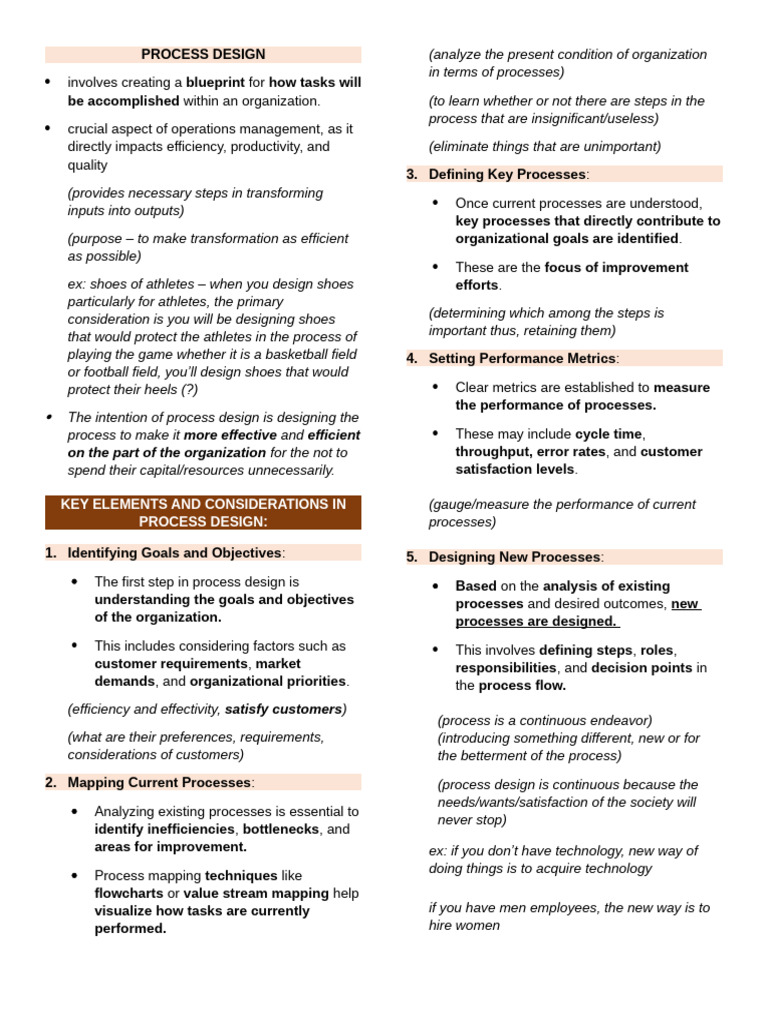 Process Design-Operations Management | PDF | Change Management | Performance Indicator