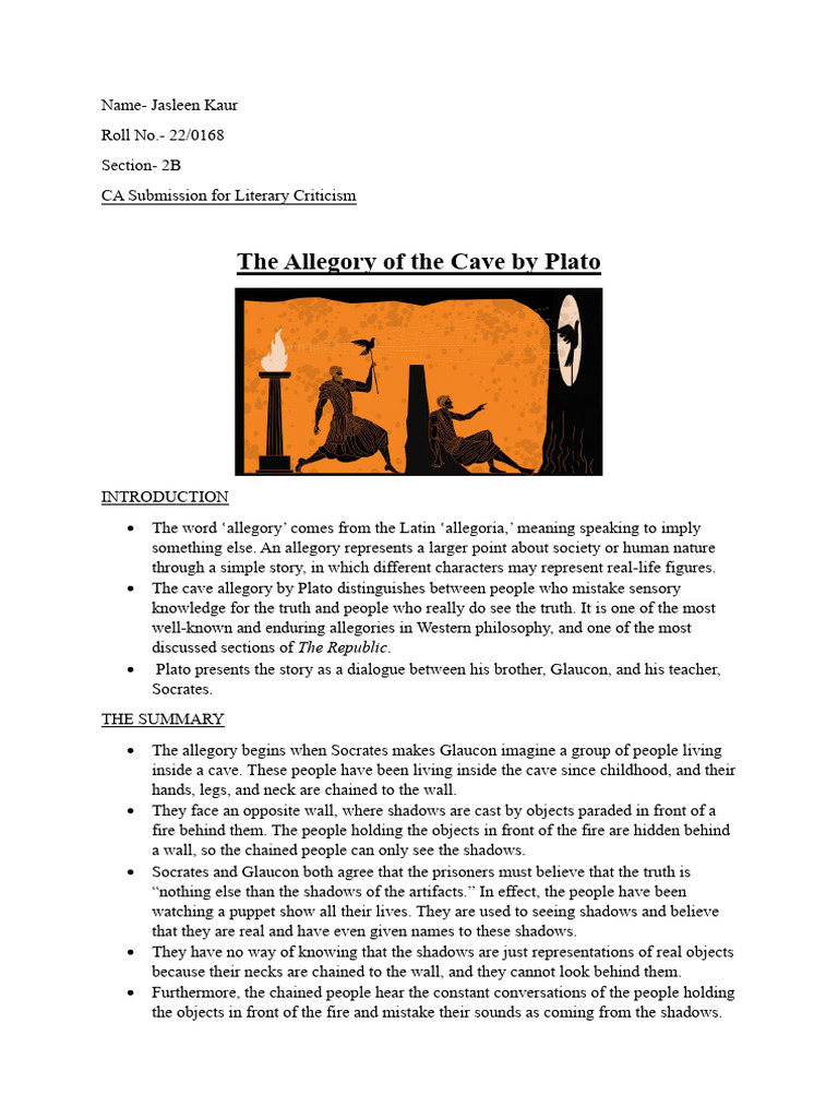 Understanding Plato's Allegory of the Cave | PDF | Allegory | Plato