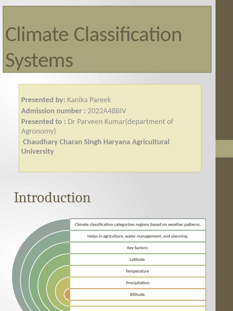 Final Classification | PDF | Climate | Atmospheric Sciences