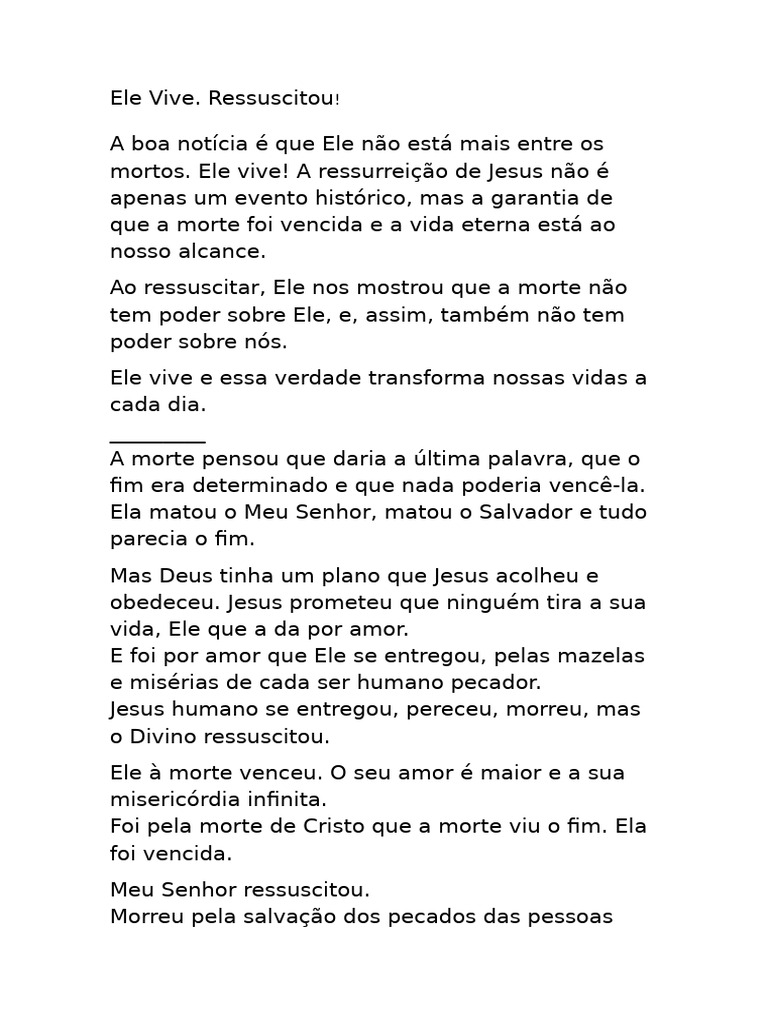 Ele Vive | PDF | Jesus | Ressurreição de Jesus