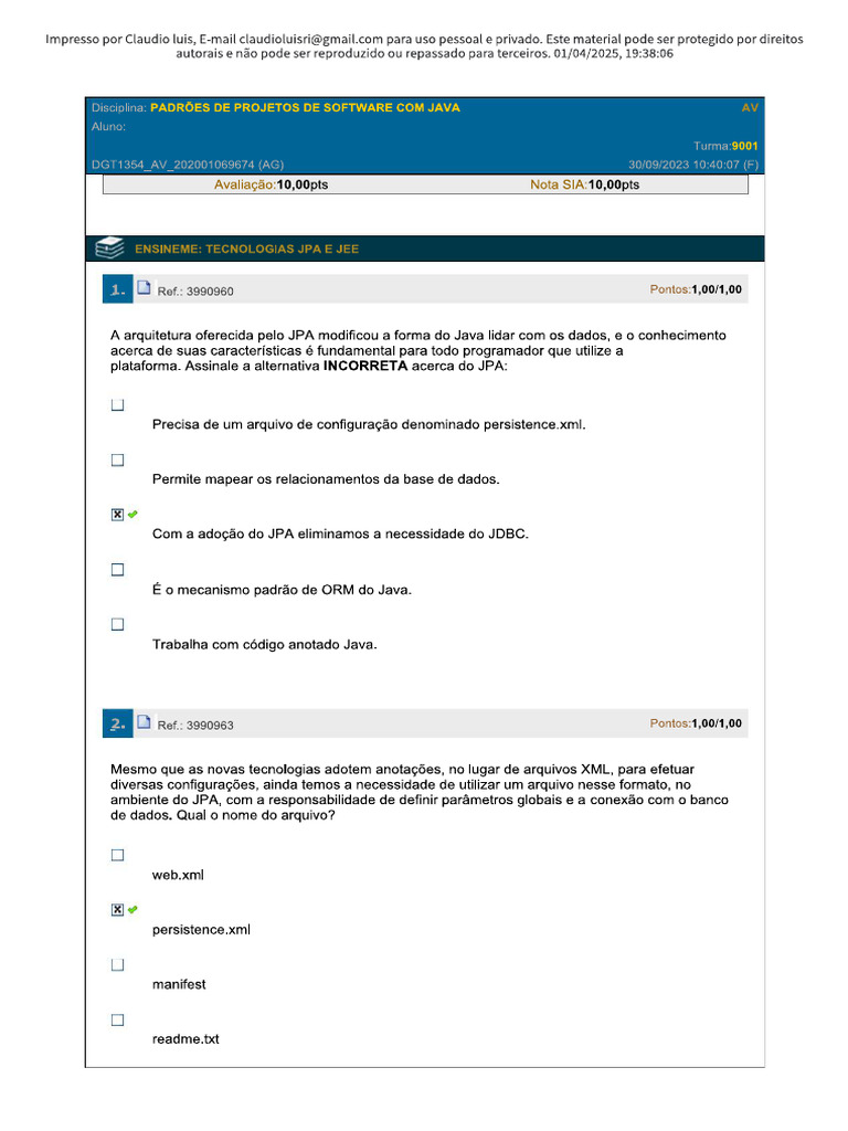 Av Padrões de Projetos de Software Com Java | PDF
