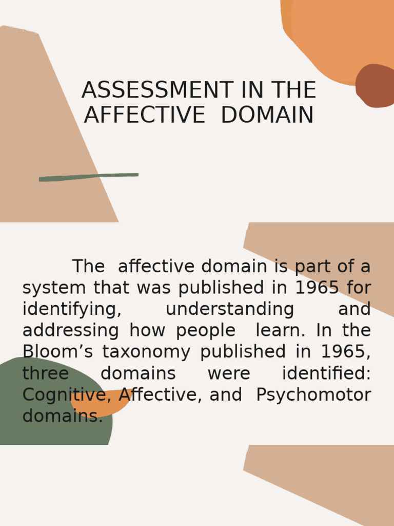 Affective Domain Assessment Strategies | PDF