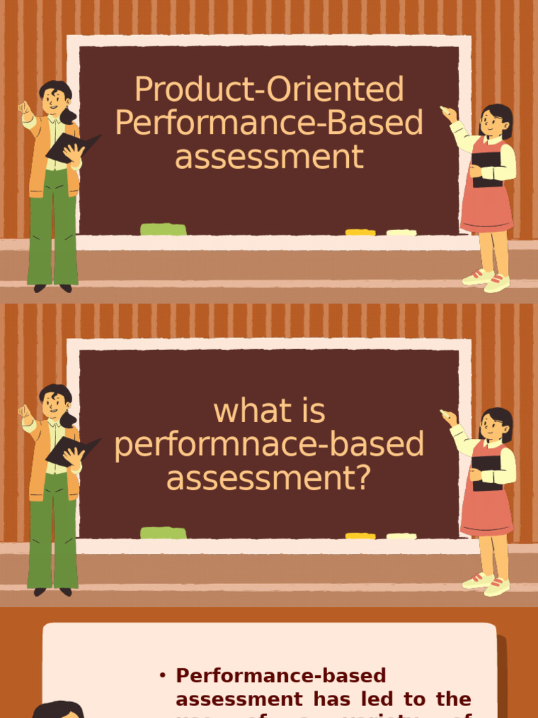 Product Oriented Performance Based Assessment | PDF | Educational ...
