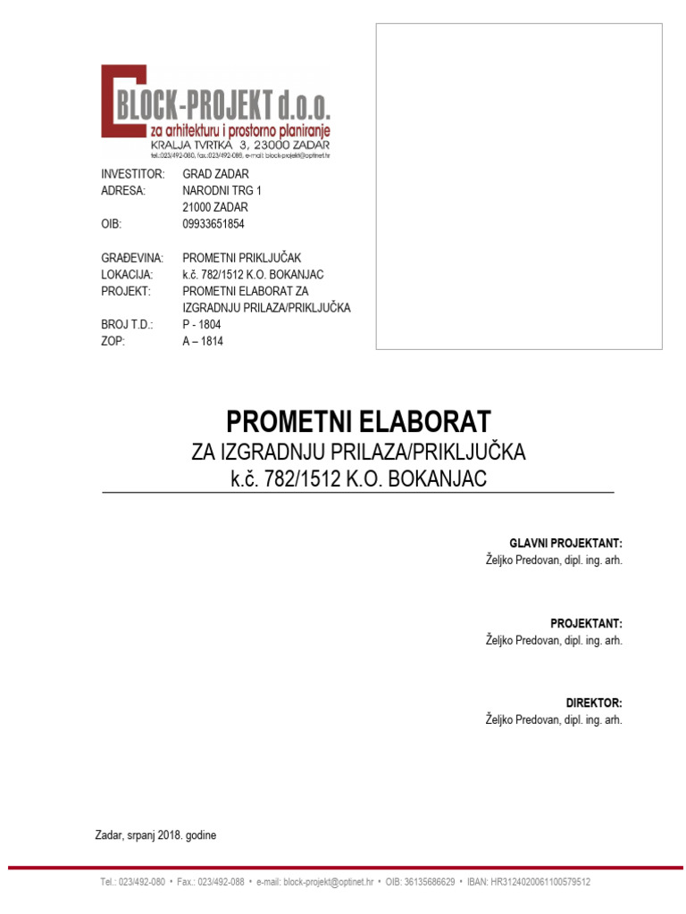 Saobraćajni Prikljucak Elaborat Za Izgradnju | PDF