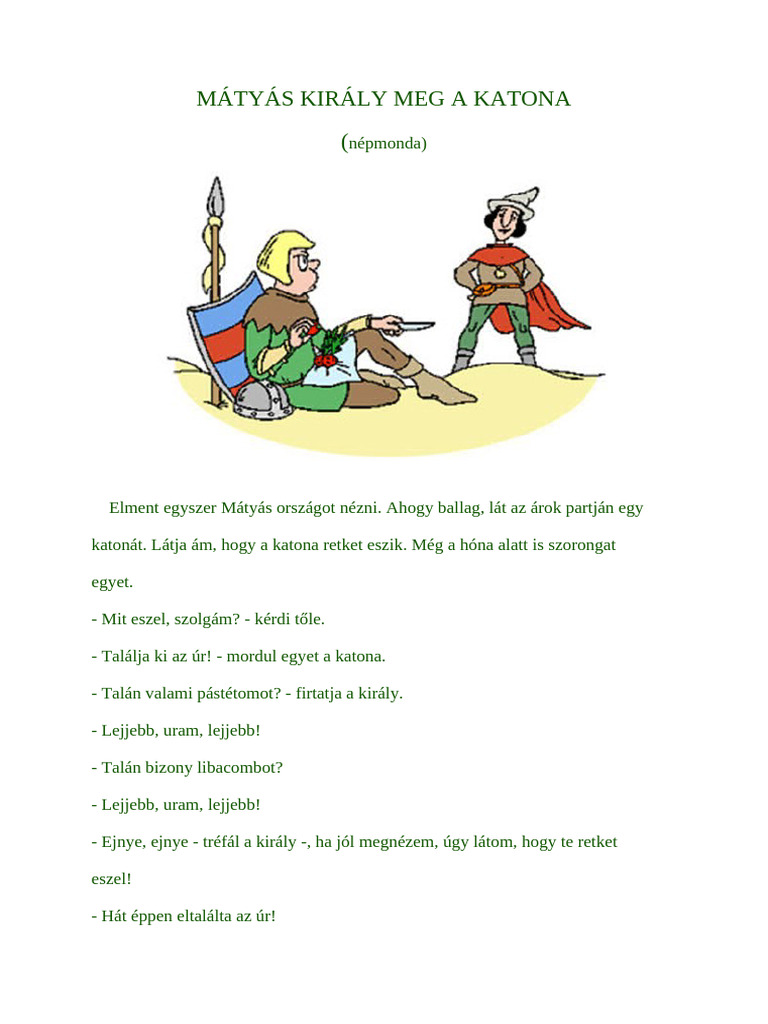 Mátyás Király Meg A Katona2 | PDF