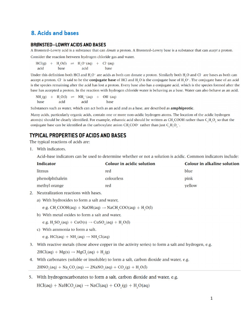 Acids and Bases 10 Olymp | PDF