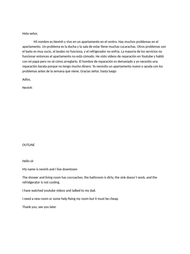 Spanish Letter | PDF