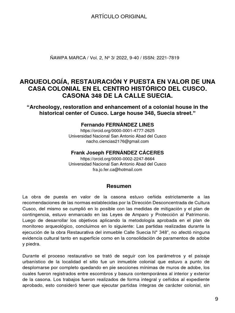 Artículo 9-40 | PDF | Francisco Pizarro | Fundación (Ingeniería)