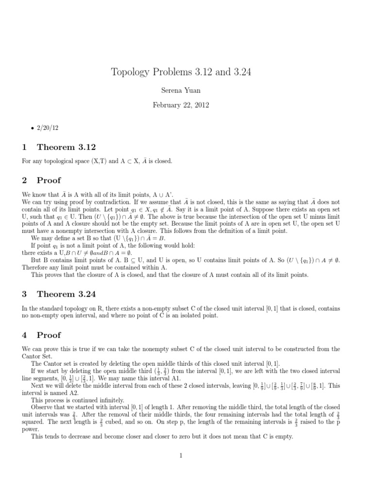 Topologylatex | PDF | Empty Set | Mathematical Analysis