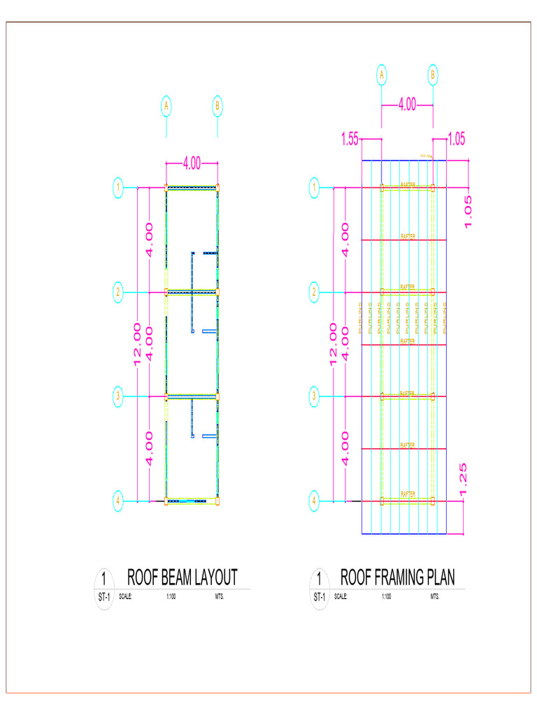 Roof Beam and Framing Plan | PDF