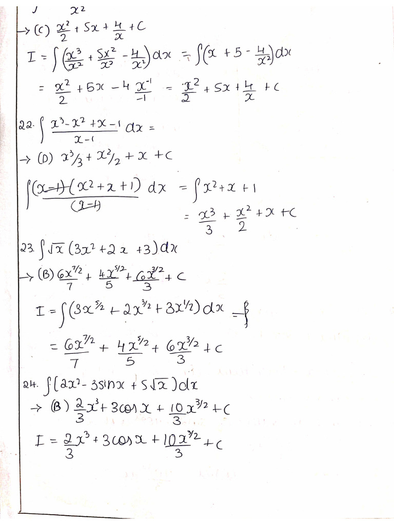 Integrals 20-30 | PDF