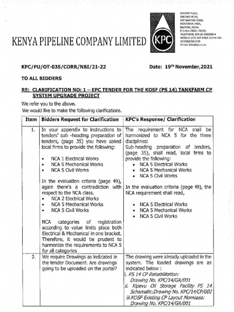KPC-PU-OT-035-CORR-NBI-21 – 22 EPC KOSF (Ps 14) Tankfarm Cathodic Protection System ...