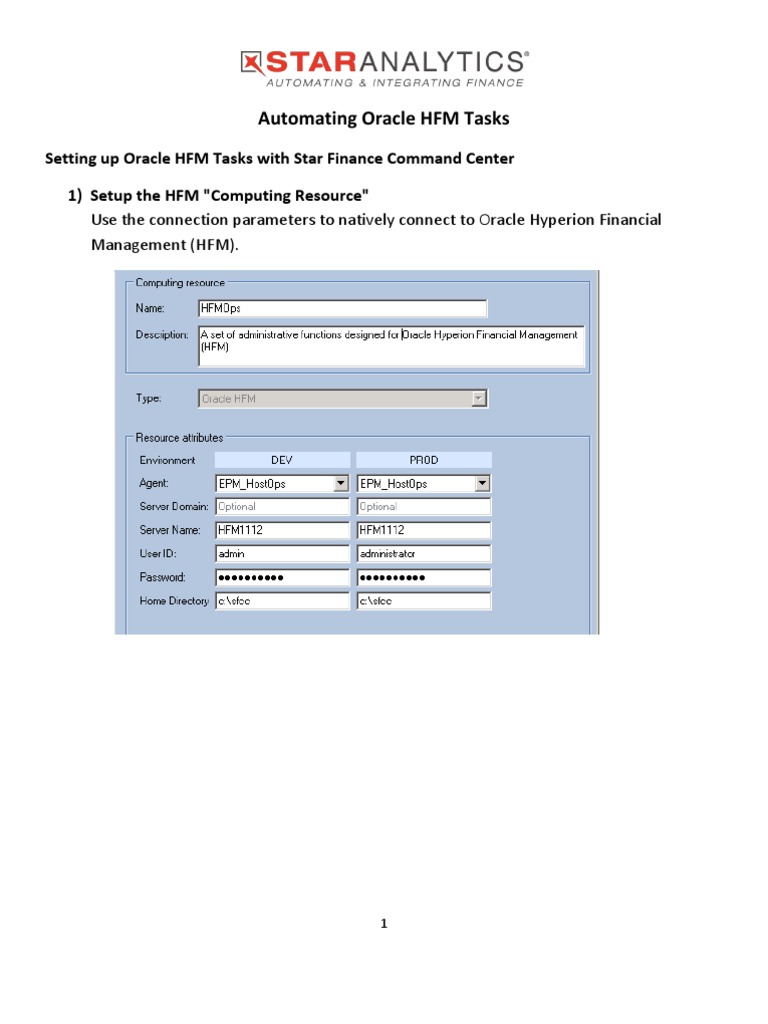 Automate Oracle HFM Tasks with SFCC | PDF | Oracle Database | Parameter (Computer Programming)