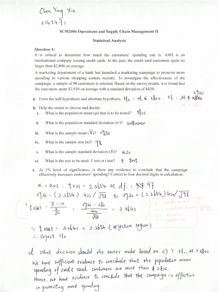 Statistical Analysis | PDF
