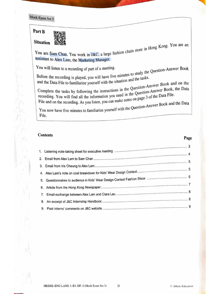 DSE Paper 3 Set 3B2 Data File 2 | PDF