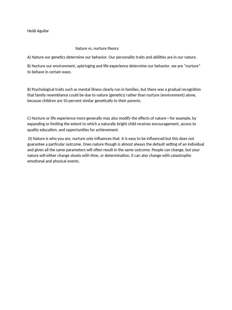 Nature Vs Nature - Ps | PDF