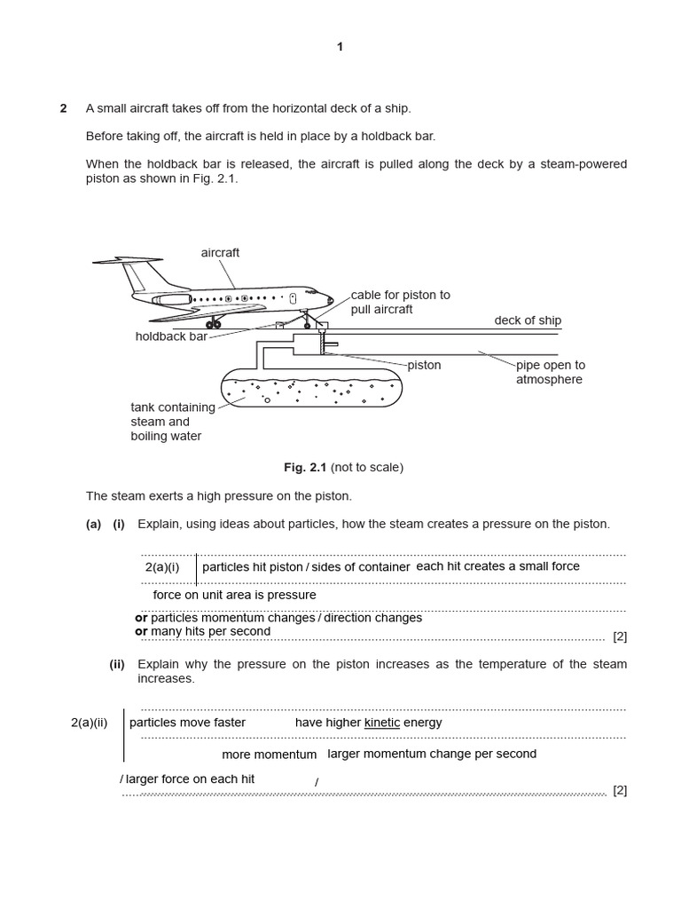 2024 With Marking Scheme | PDF | Gases | Force