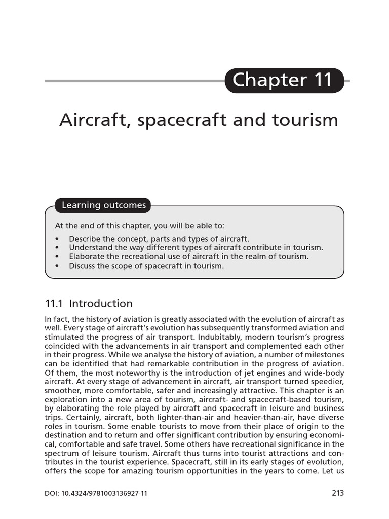 Types of Aircraft in Tourism | PDF | Aircraft | Flight Control Surfaces
