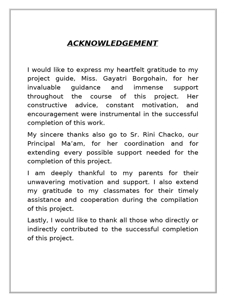 Acknowledgement 1 | PDF