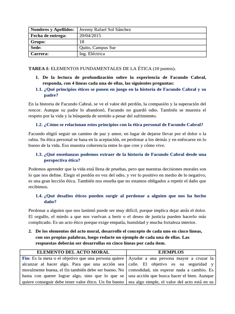 Tarea Etica 1 | PDF | Moralidad | Empatía