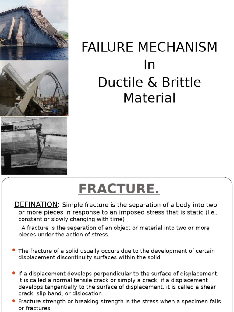 Failure Mechanism in Ductile and Brittle Material | PDF | Fracture | Creep (Deformation)