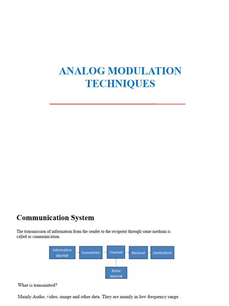 Lecture 22 - Modulation, AM, FM and PM | PDF | Modulation | Frequency Modulation