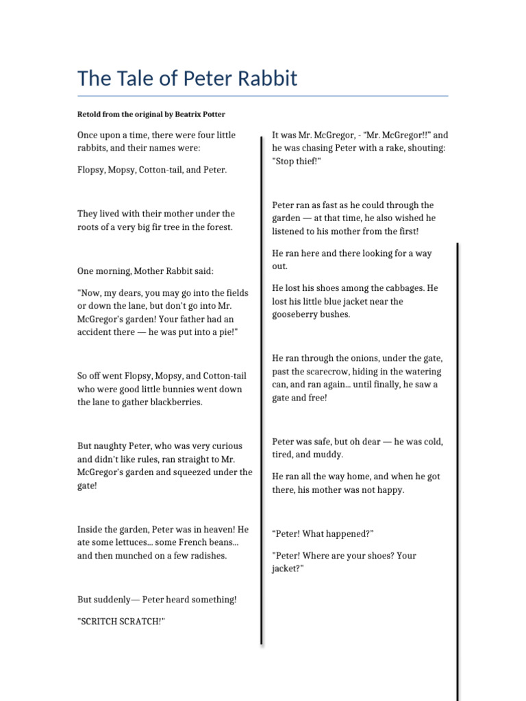 The_Tale_of_Peter_Rabbit (1) | PDF
