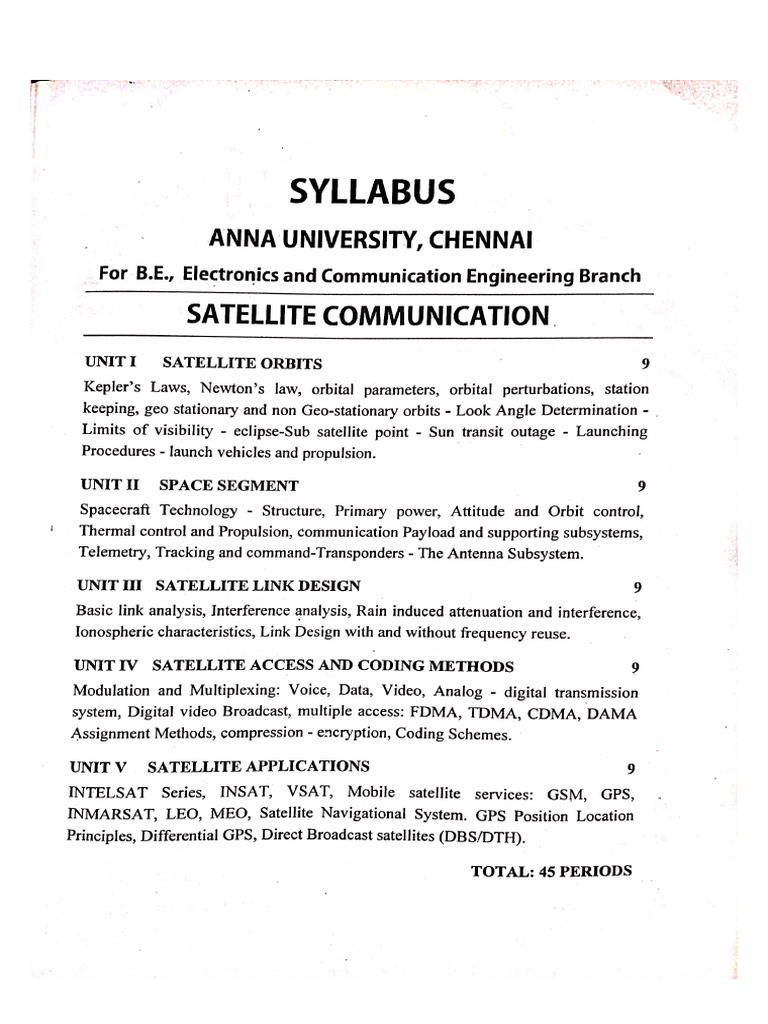 Satellite Communication Cec 352, Suchitra Publications, Gopinath | PDF ...