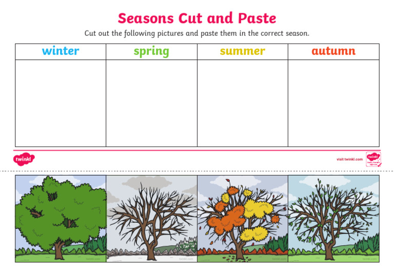 Cut and Stick Seasons | PDF