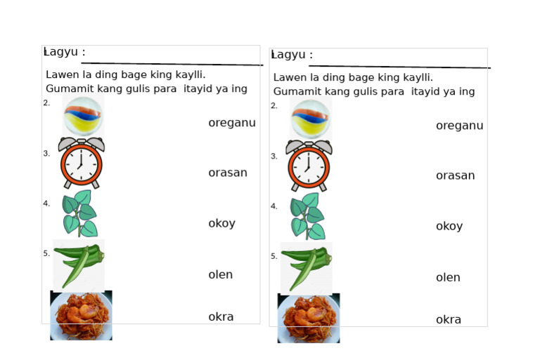 Letrang Oo Kapampangan Quizz | PDF