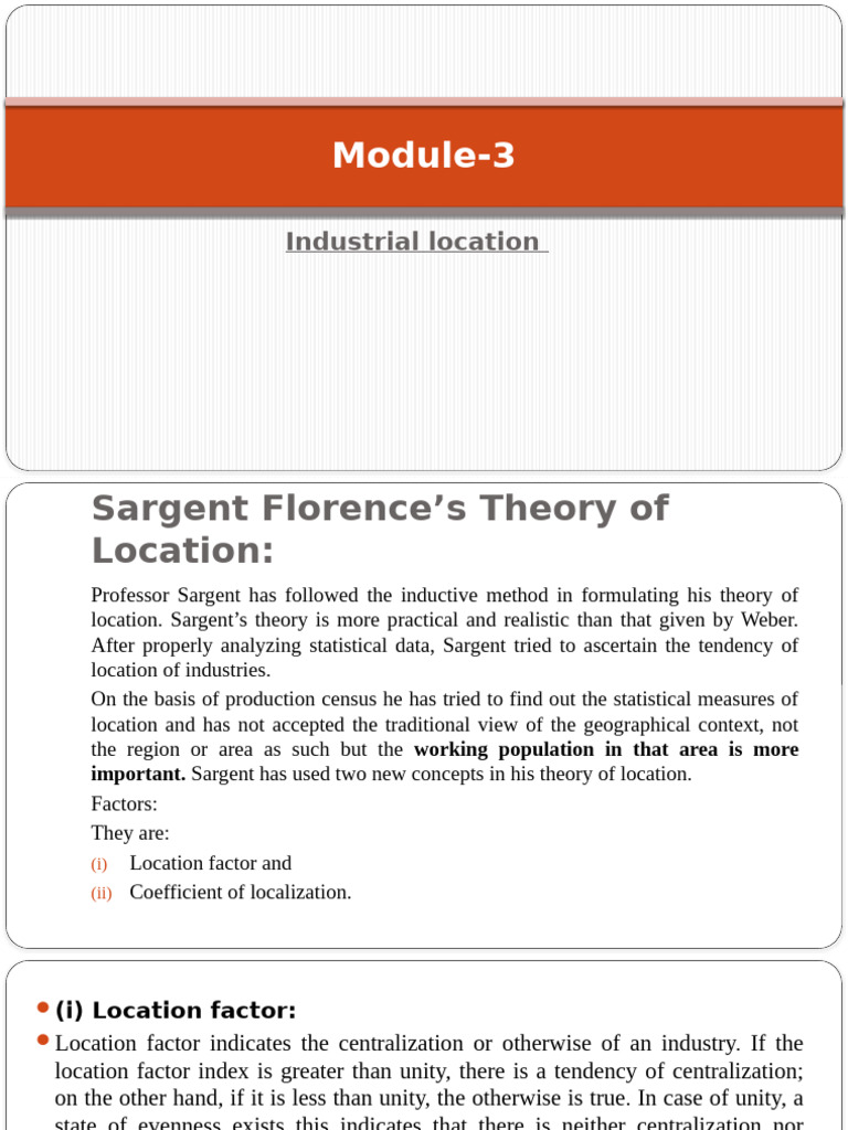 Lec - Theories of Industrial Location | PDF | Profit (Economics) | Market (Economics)