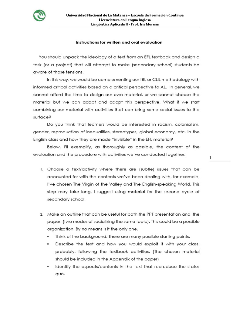 Assignments Instructions | PDF | Cognition | Learning