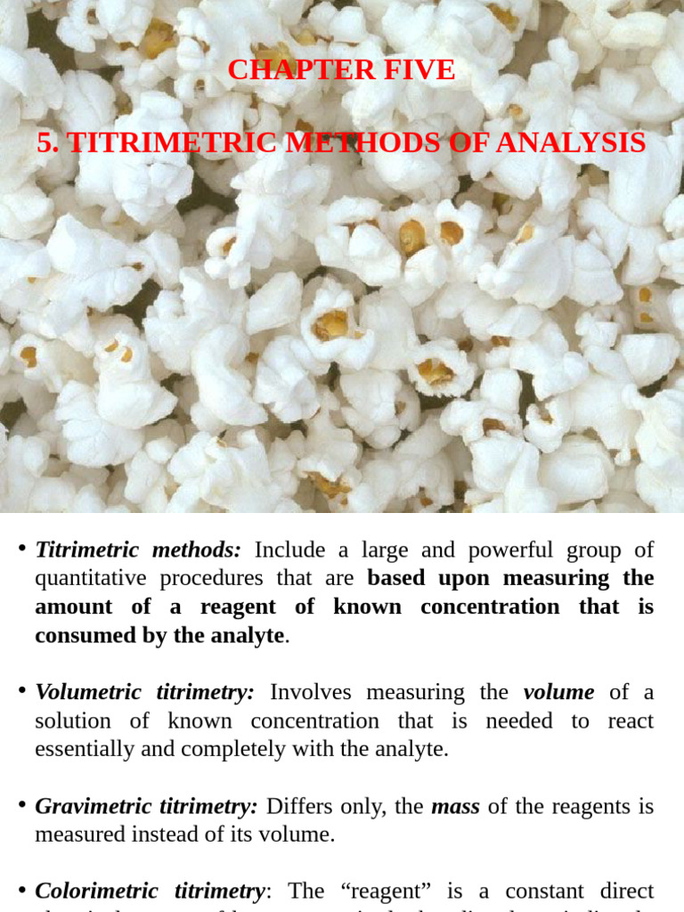 Titrimetric Analysis Methods Explained | PDF | Chemistry | Titration