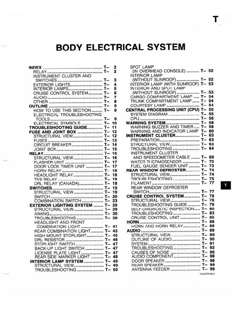 Mazda 323 Body Electrical System | PDF
