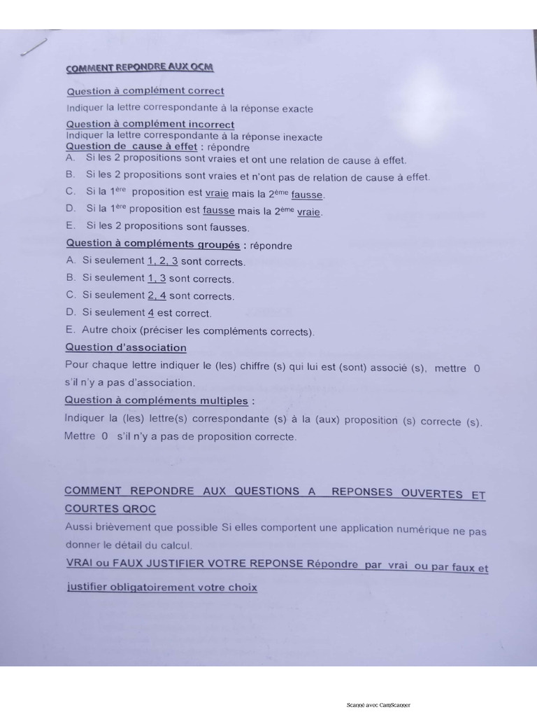 Devoir n1 de Physio1 - 2021-1 | PDF