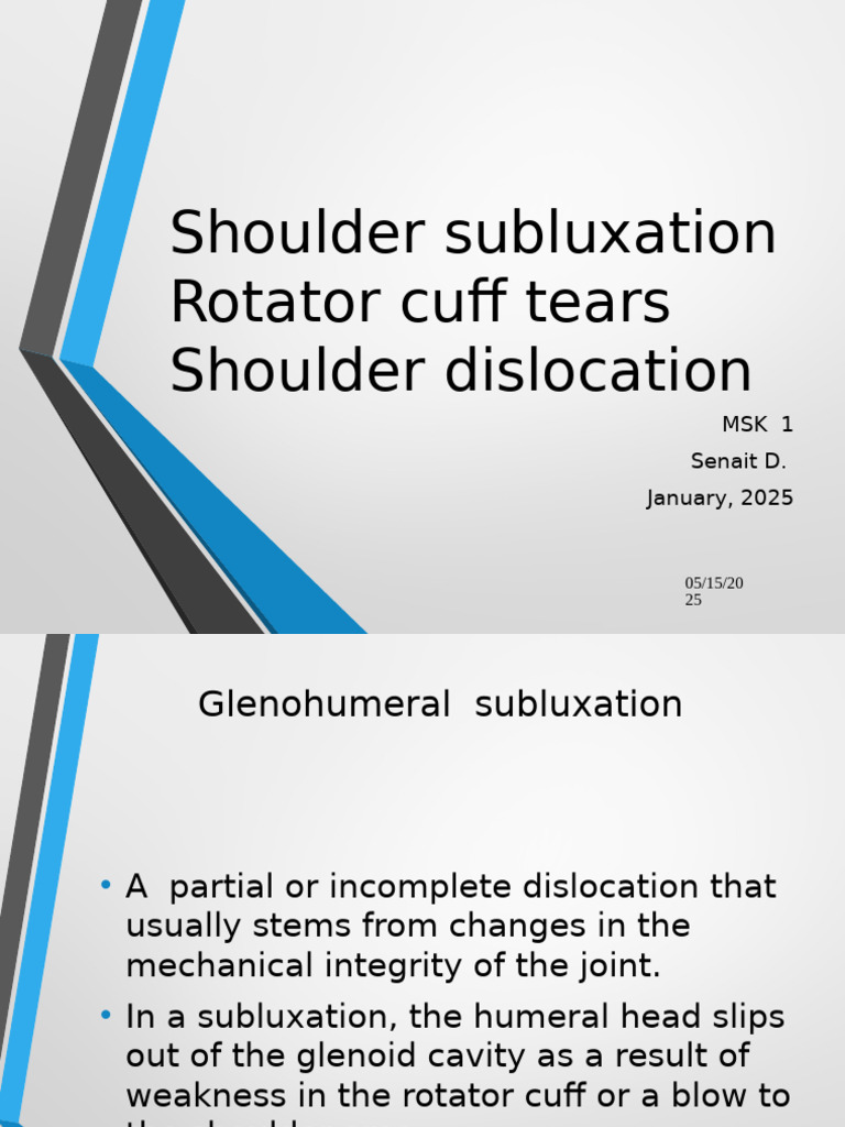 Shoulder subluxation (1) | PDF | Shoulder | Human Anatomy