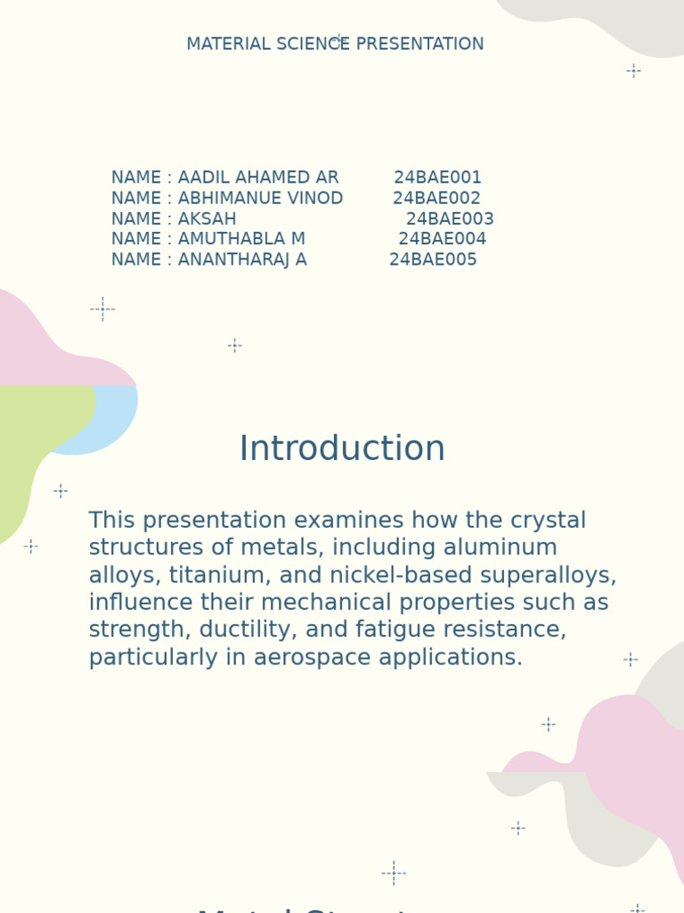 Crystal Structures in Metals 1 | PDF | Strength Of Materials | Ductility