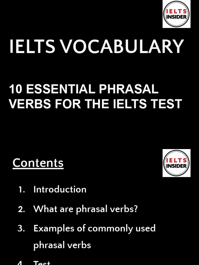 Essential Phrasal Verbs for IELTS | PDF | Verb | Adverb
