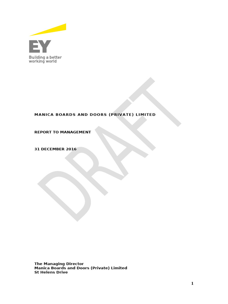 2016 Audit Findings for Manica Boards | PDF | Audit | Inventory