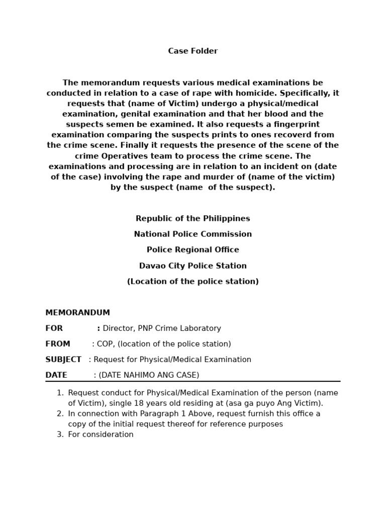 Case Folder Rape With Homicide | PDF | Affidavit | Common Law