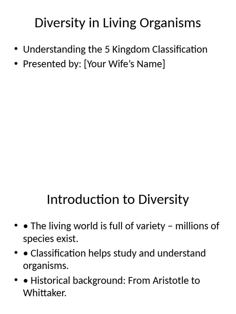 Five Kingdoms of Living Organisms | PDF