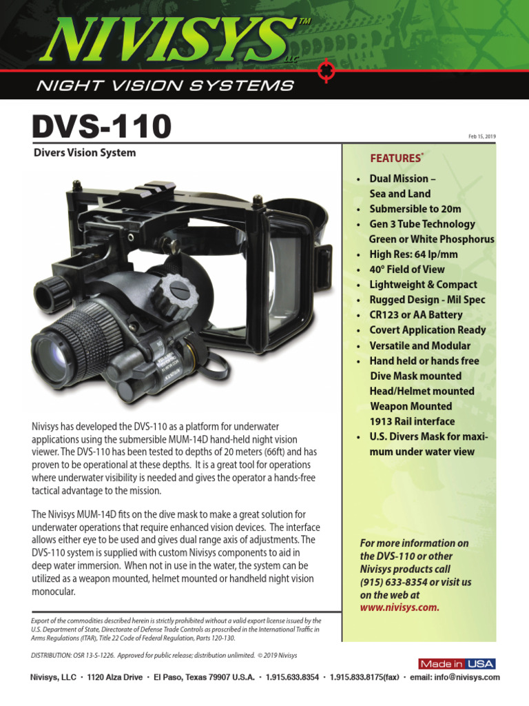 DVS-110 Brochure ENG-022019 | PDF | Optics | Light