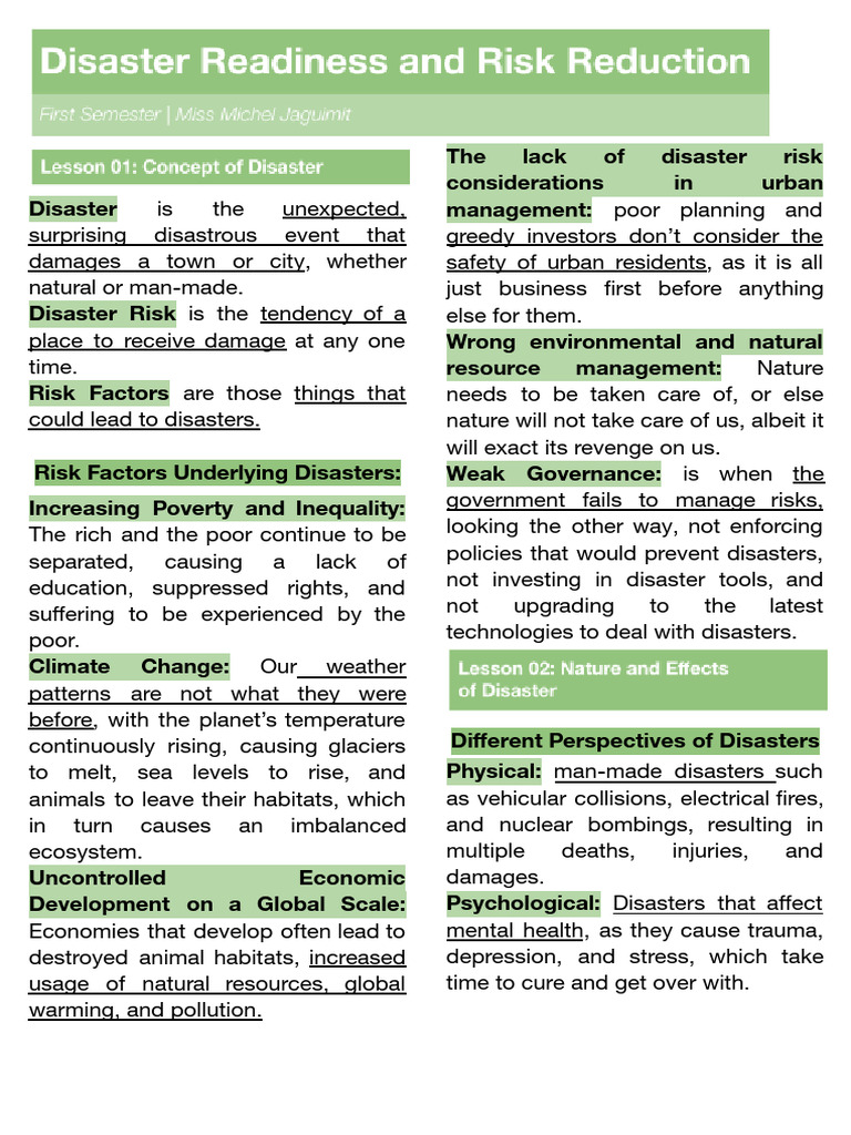 Disaster Readiness and Risk Reduction Reviewer | PDF | Volcano | Hazards