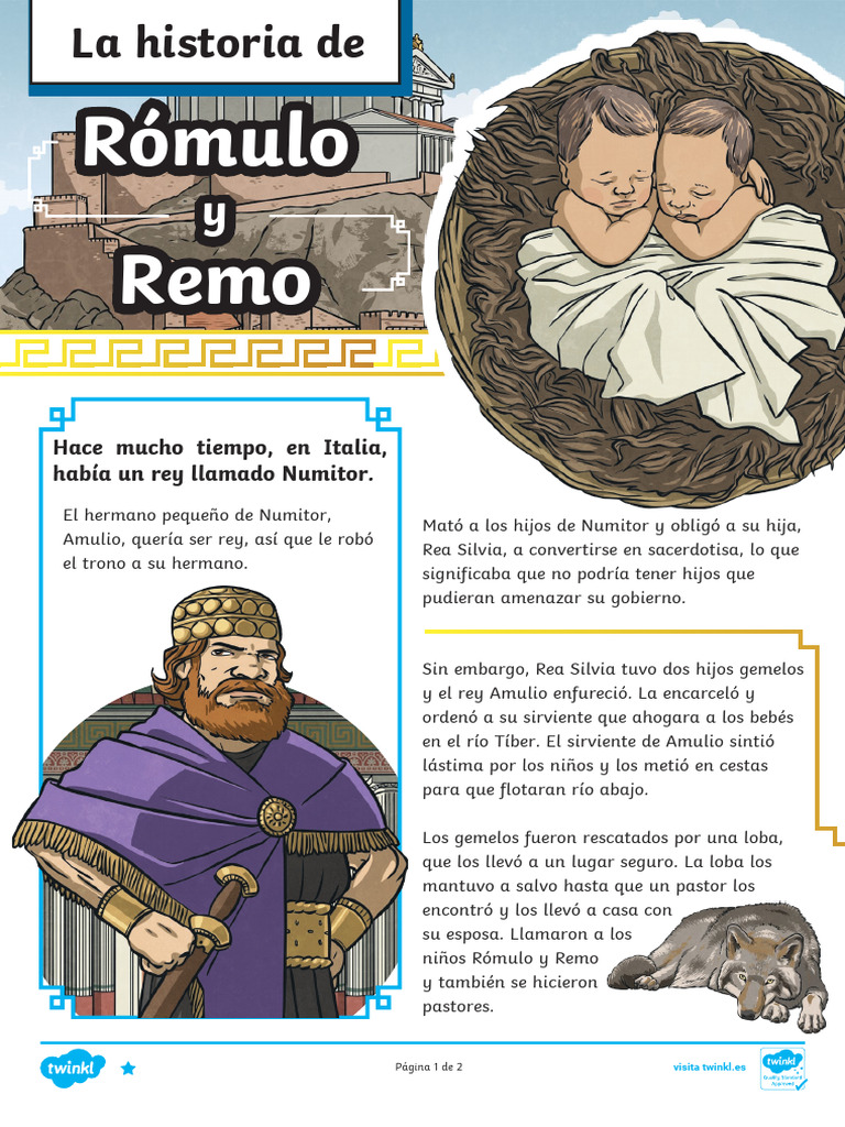 Cuento Rómulo y Remo | PDF | Romulus y Remus