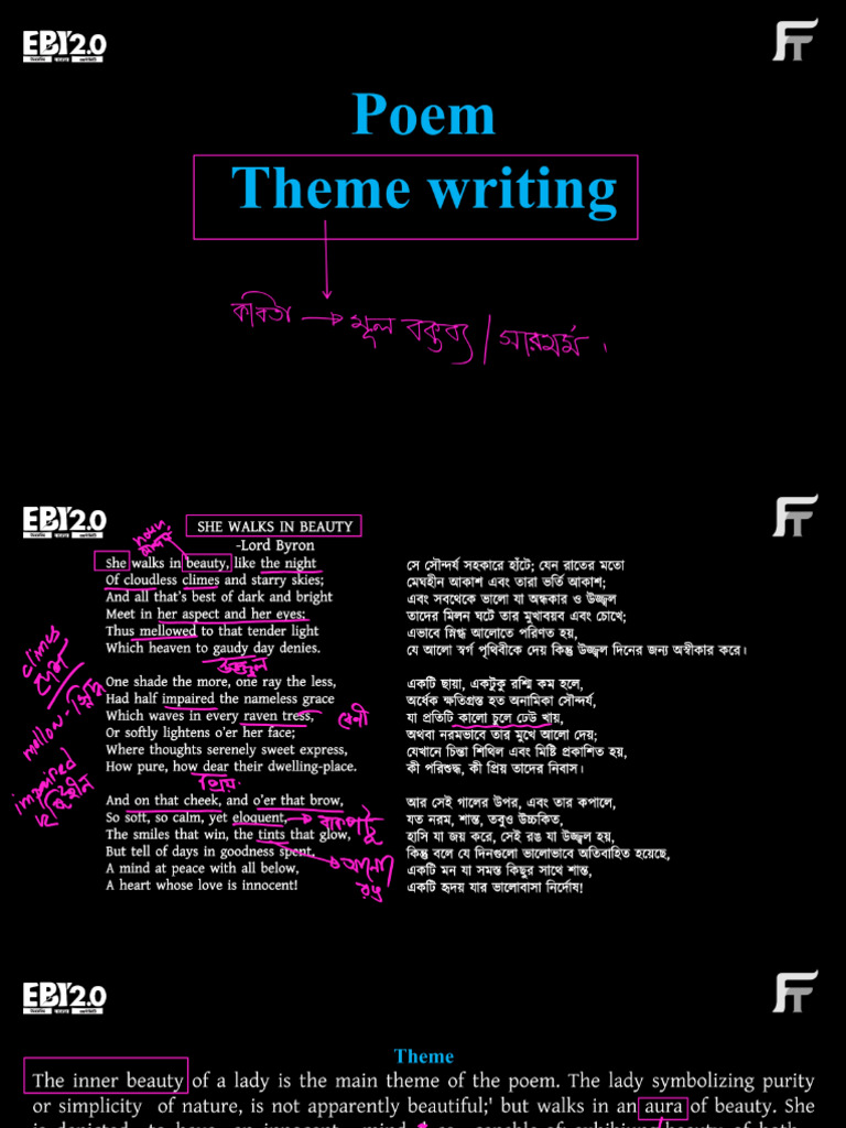 Poem Theme Writing | PDF