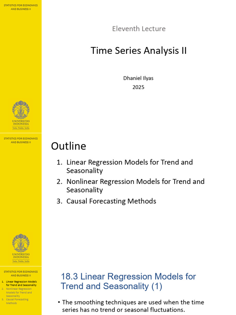 11eleventh Lecture - 2025 | PDF | Regression Analysis | Linear Regression