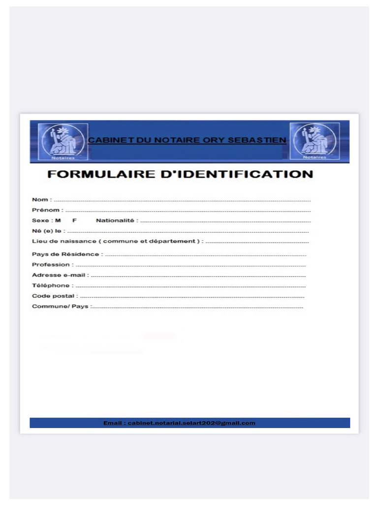 Formulaire de L Identification Converti | PDF